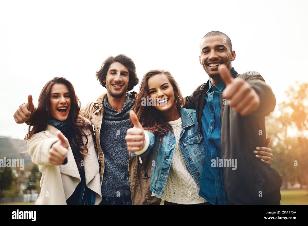 We are always positive when were together. Portrait of a group of ...