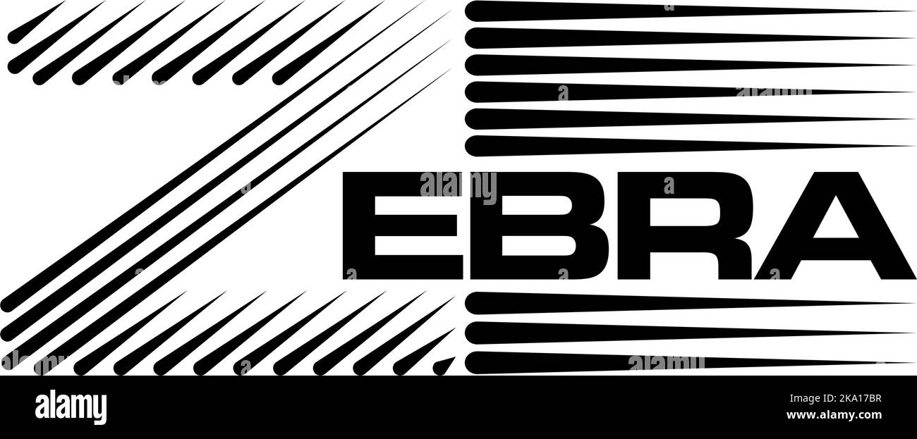 Zebra Vector Text Design in black and white Stock Vector Image & Art ...
