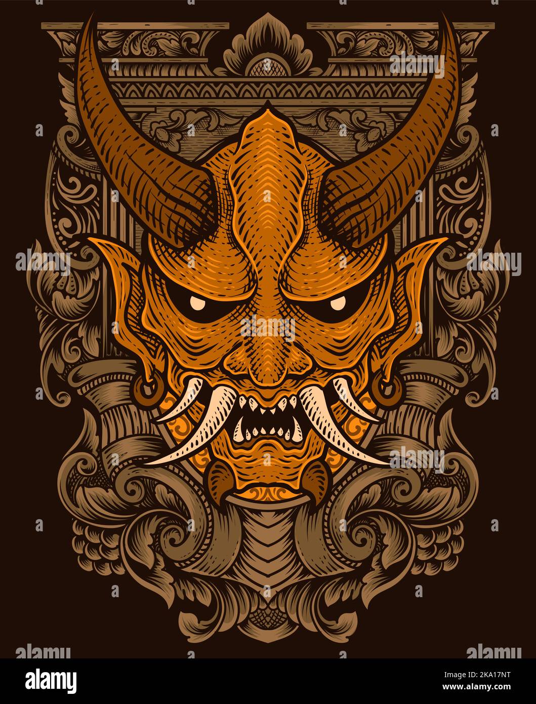 Animal mask ornament Stock Vector Images - Alamy