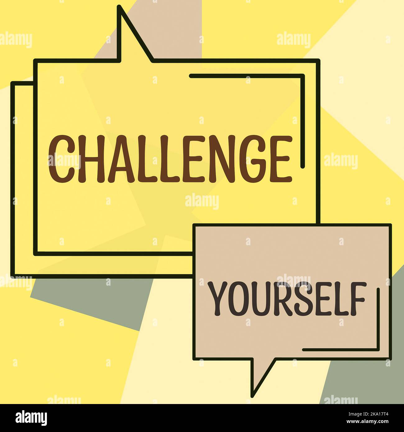 Conceptual display Challenge Yourself. Word for Written Declaration ...