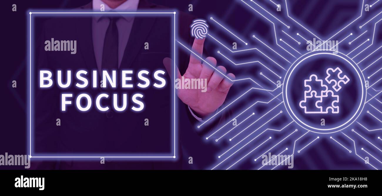 Sign displaying Business Focus. Concept meaning Identifying revenue ...