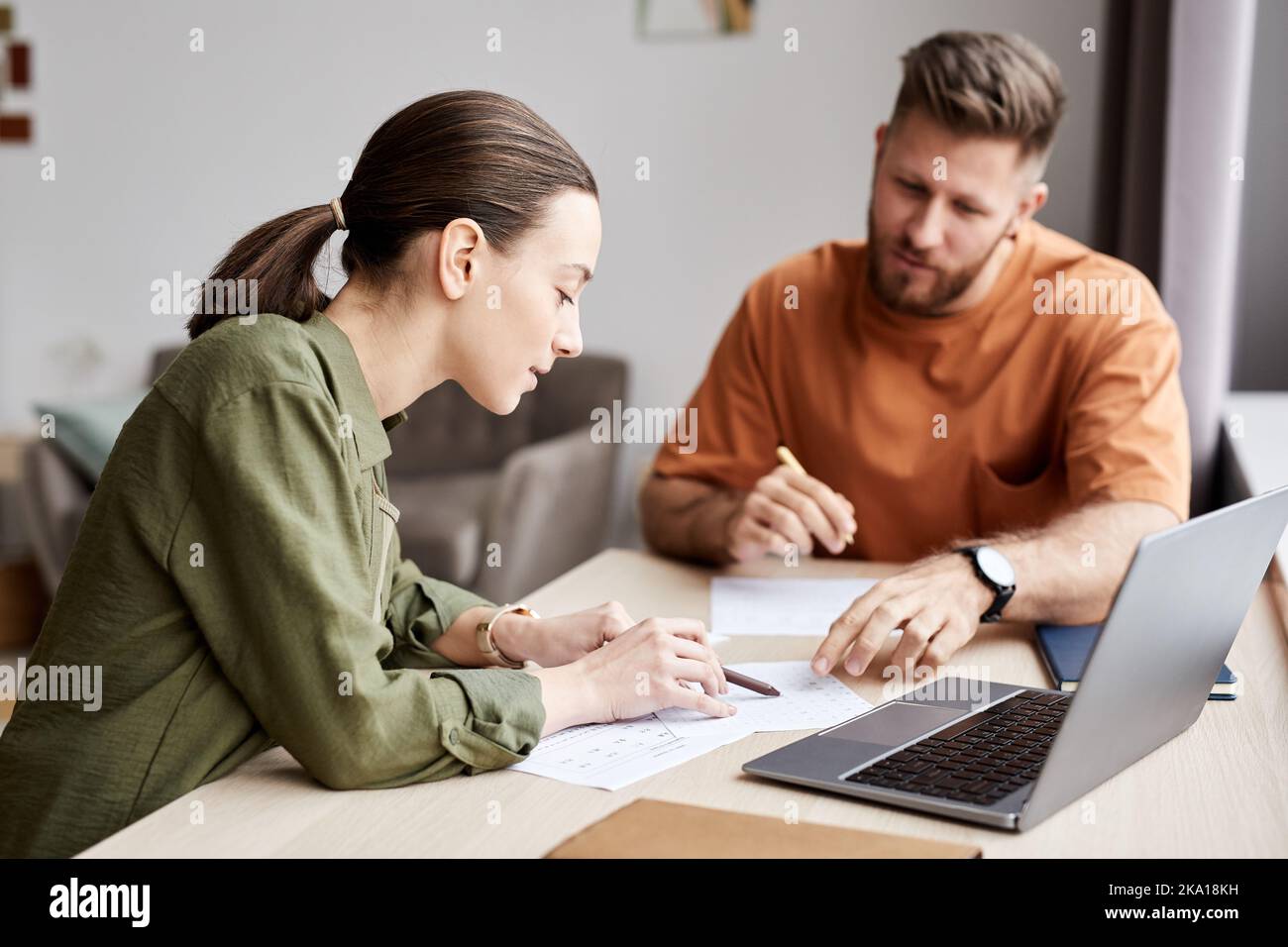 Woman bending over hi-res stock photography and images - Alamy