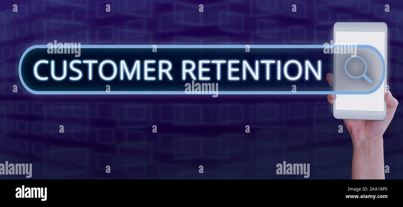 Text showing inspiration Customer Retention. Business idea activities ...