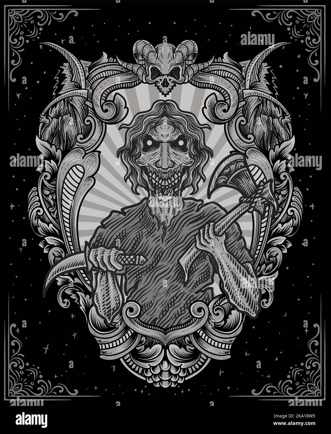 Bloody knife vector vectors hi-res stock photography and images - Alamy