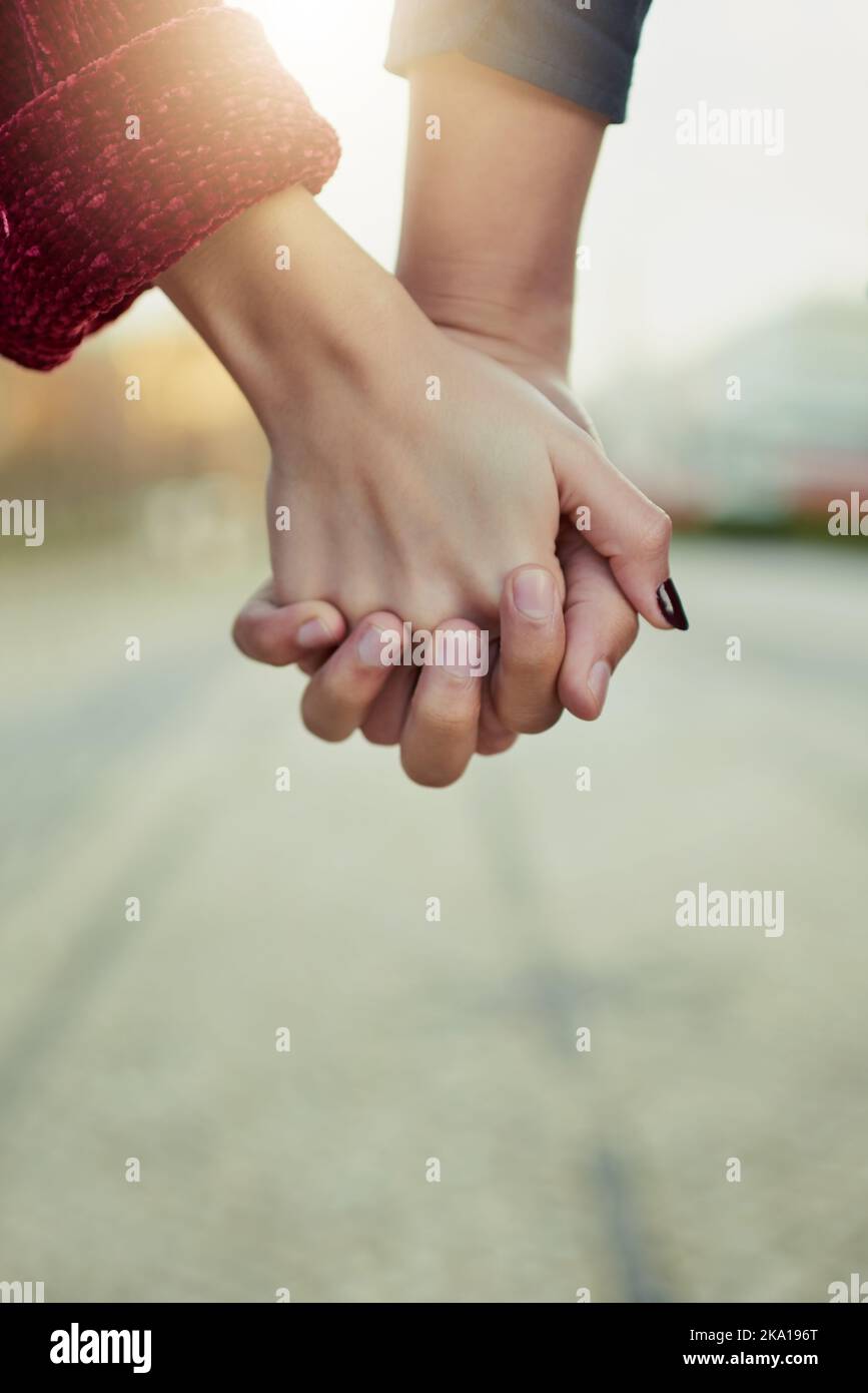 Wherever life goes, make sure it has love in it. a couple holding hands ...
