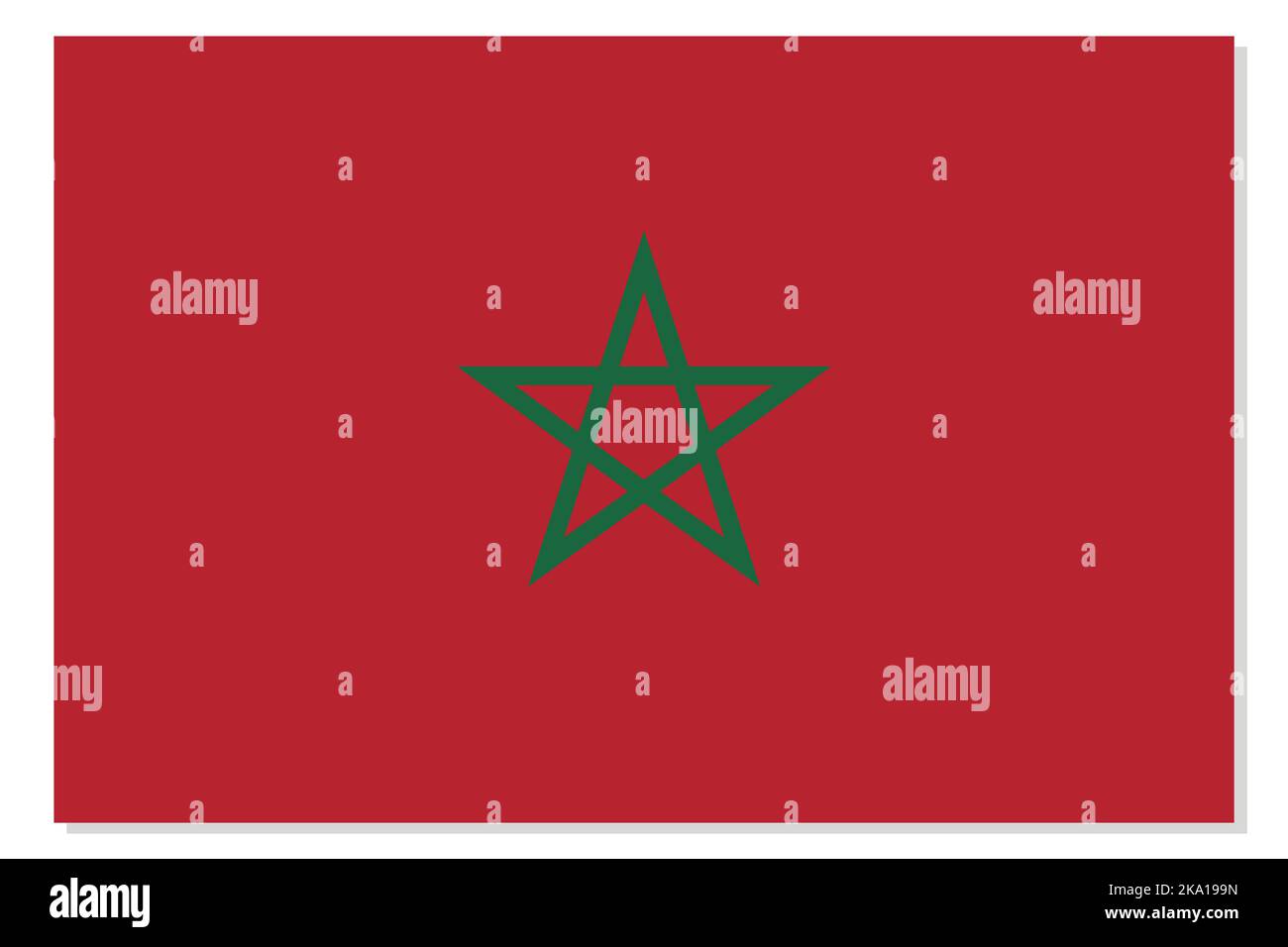 Flag of Morocco. Moroccan national symbol in official colors. Template ...