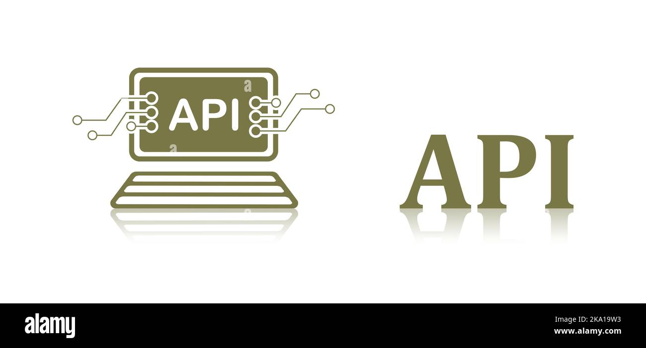Illustration of an api concept Stock Photo - Alamy