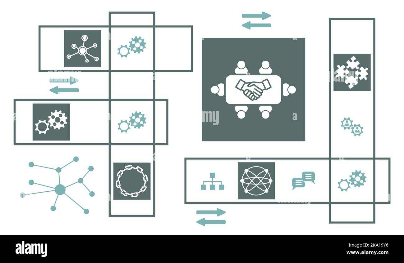 Concept business relationship icons Cut Out Stock Images & Pictures - Alamy