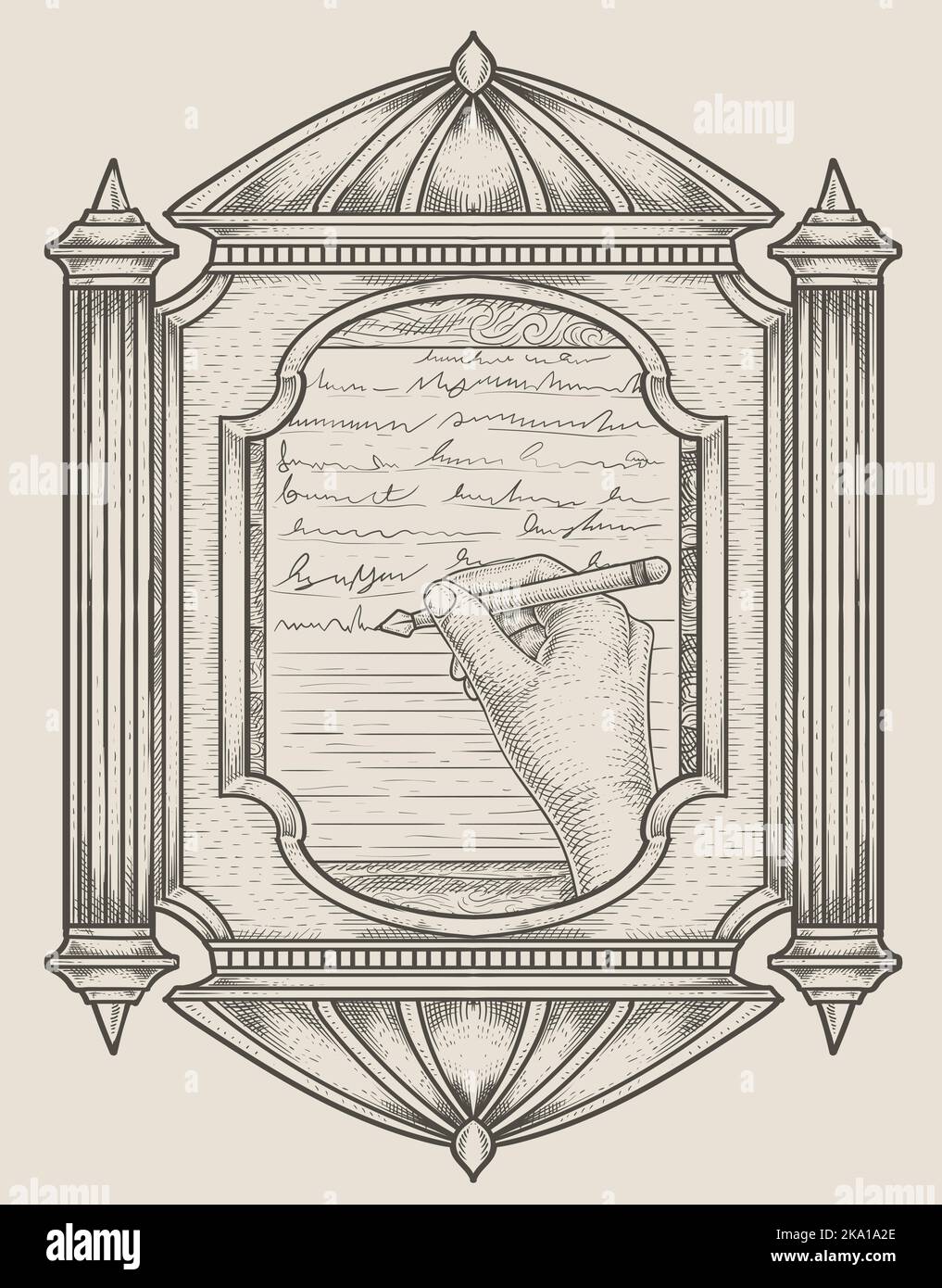 Open book engraving hand Stock Vector Images - Alamy