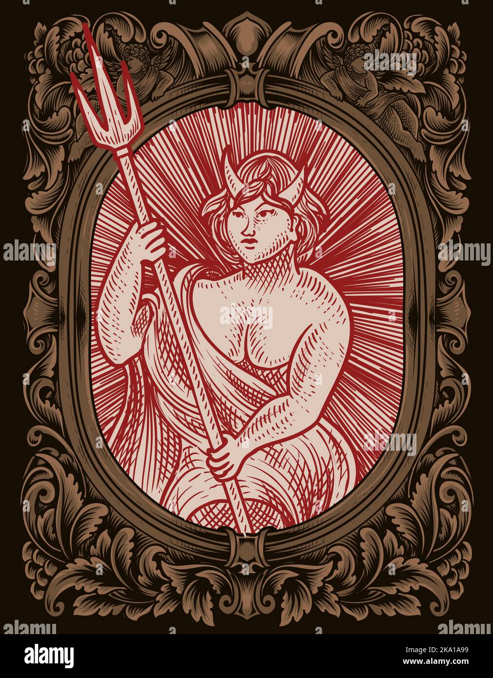 Devil fallen angel art Stock Vector Images - Alamy