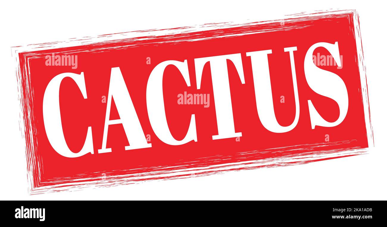 CACTUS text written on red rectangle stamp sign Stock Photo - Alamy