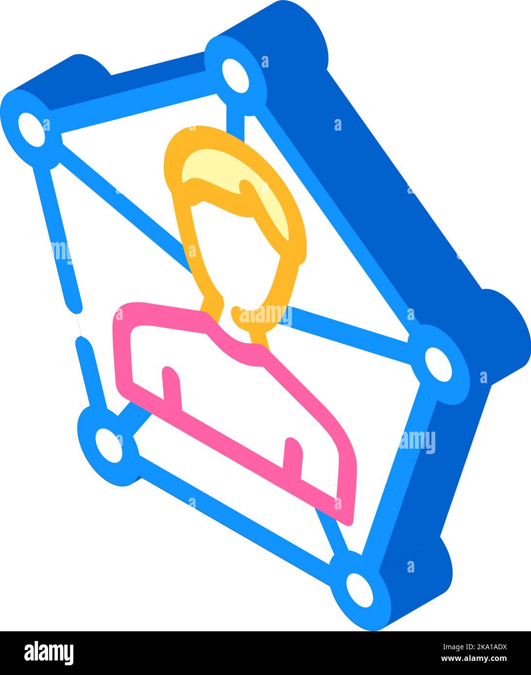 member registration isometric icon vector illustration Stock Vector ...