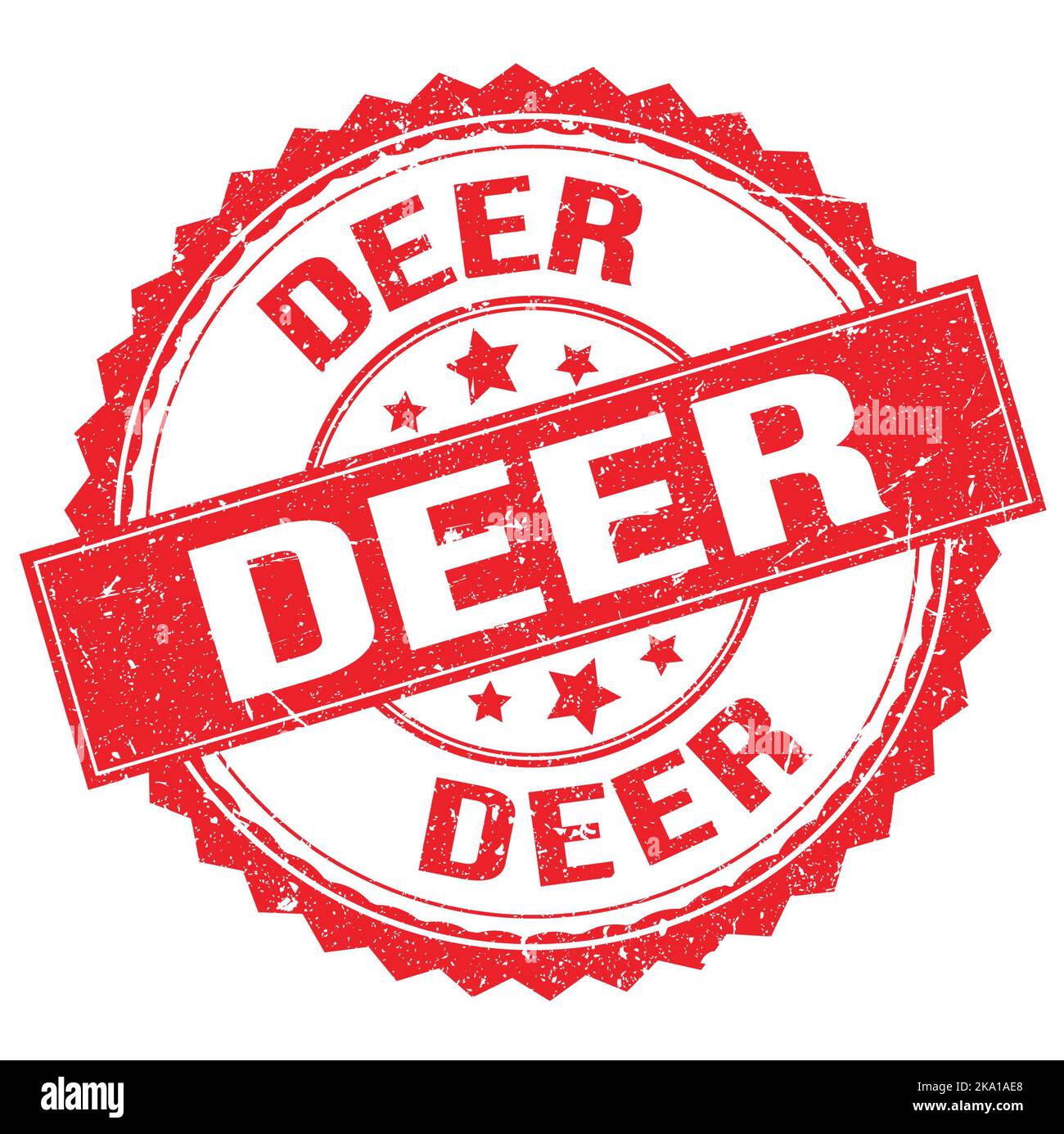 DEER text written on red round stamp sign Stock Photo - Alamy