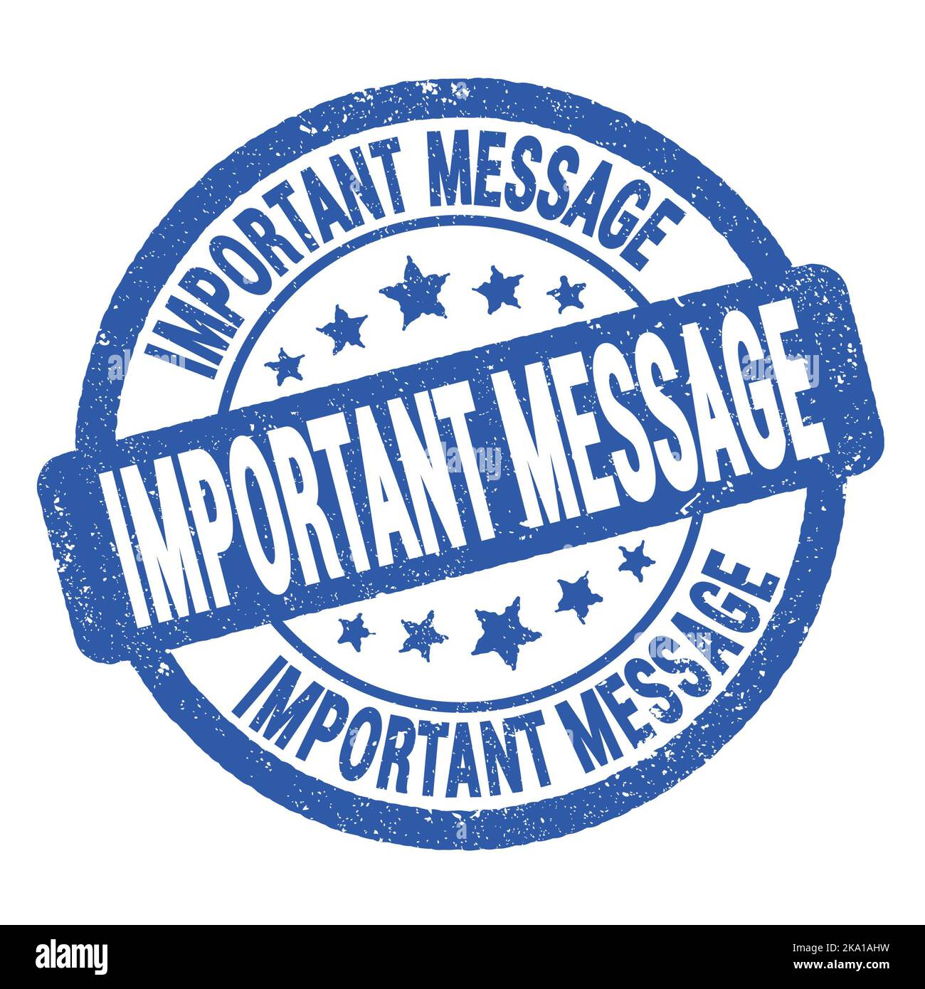 IMPORTANT MESSAGE text written on blue grungy stamp sign Stock Photo ...