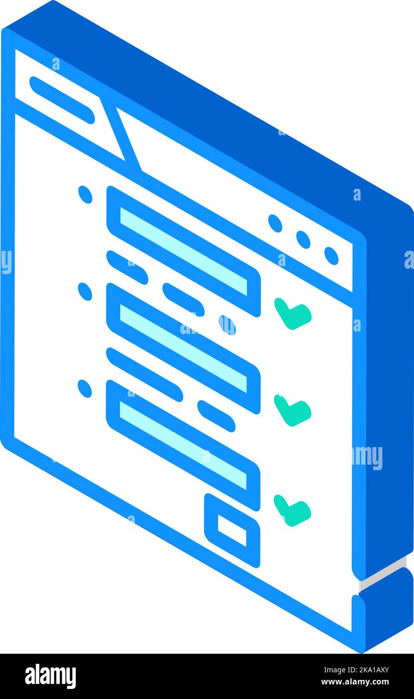web registration isometric icon vector illustration Stock Vector Image ...