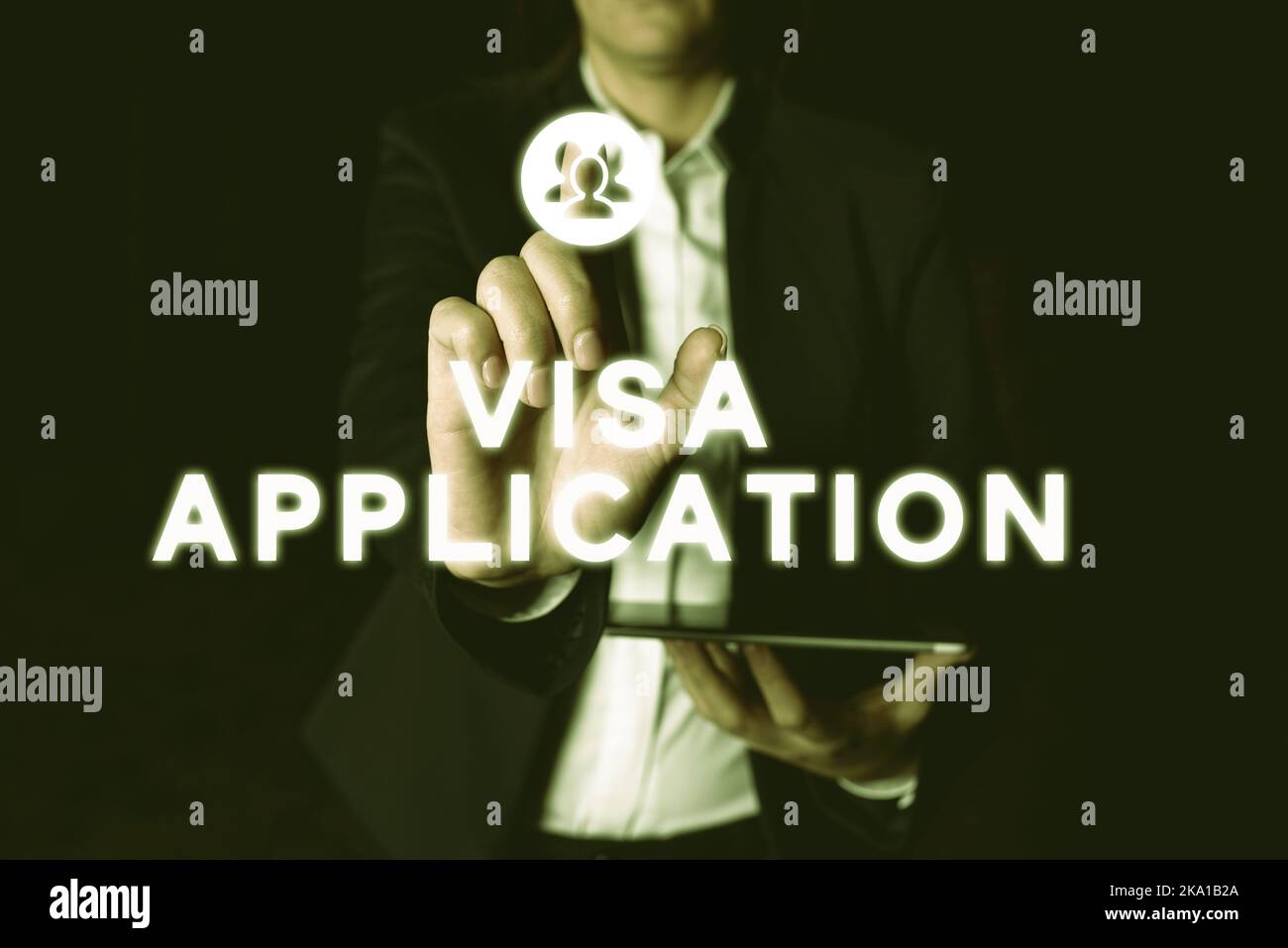 Conceptual Display Visa Application Internet Concept Telling The Story