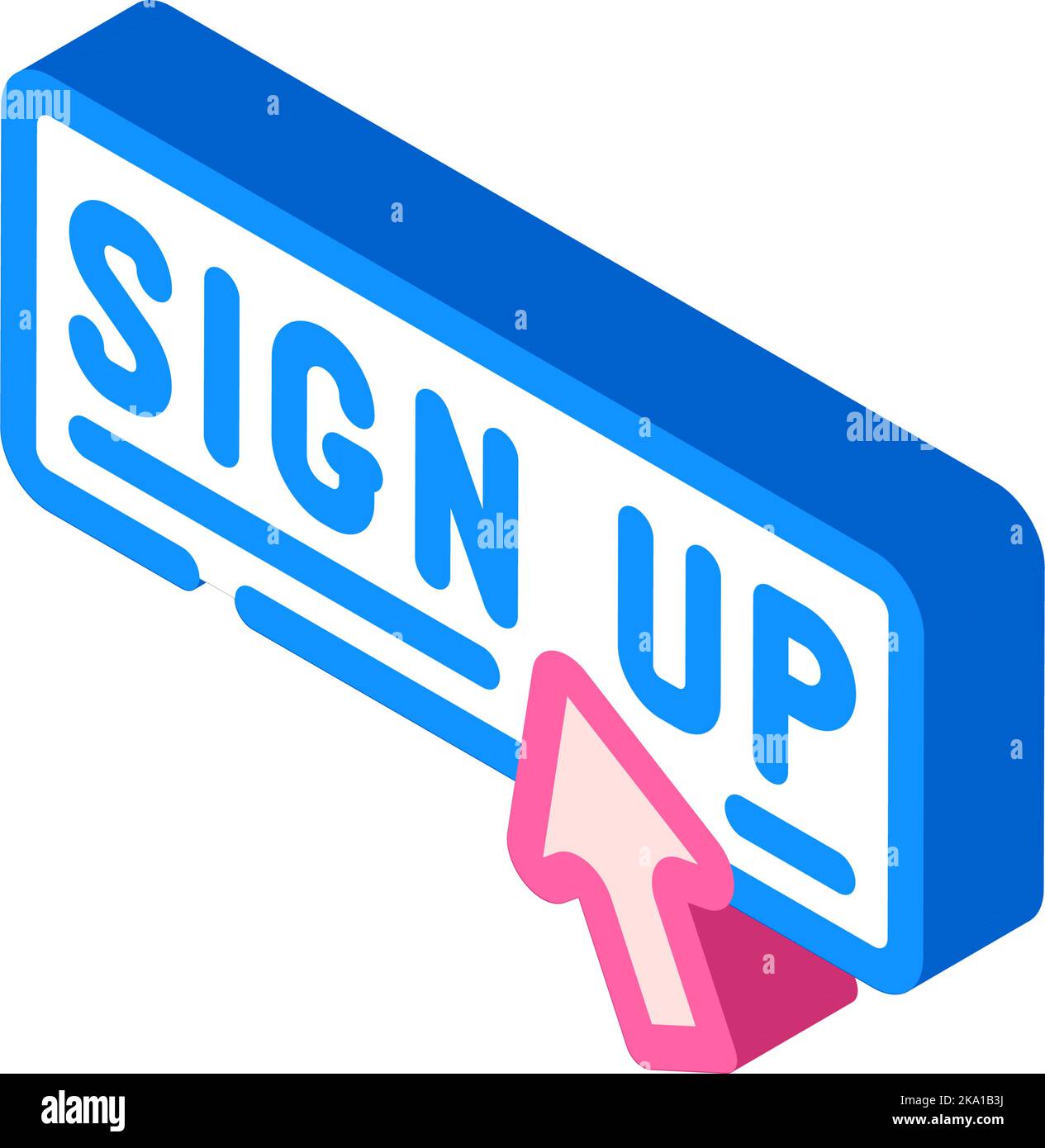 sign up registration isometric icon vector illustration Stock Vector ...