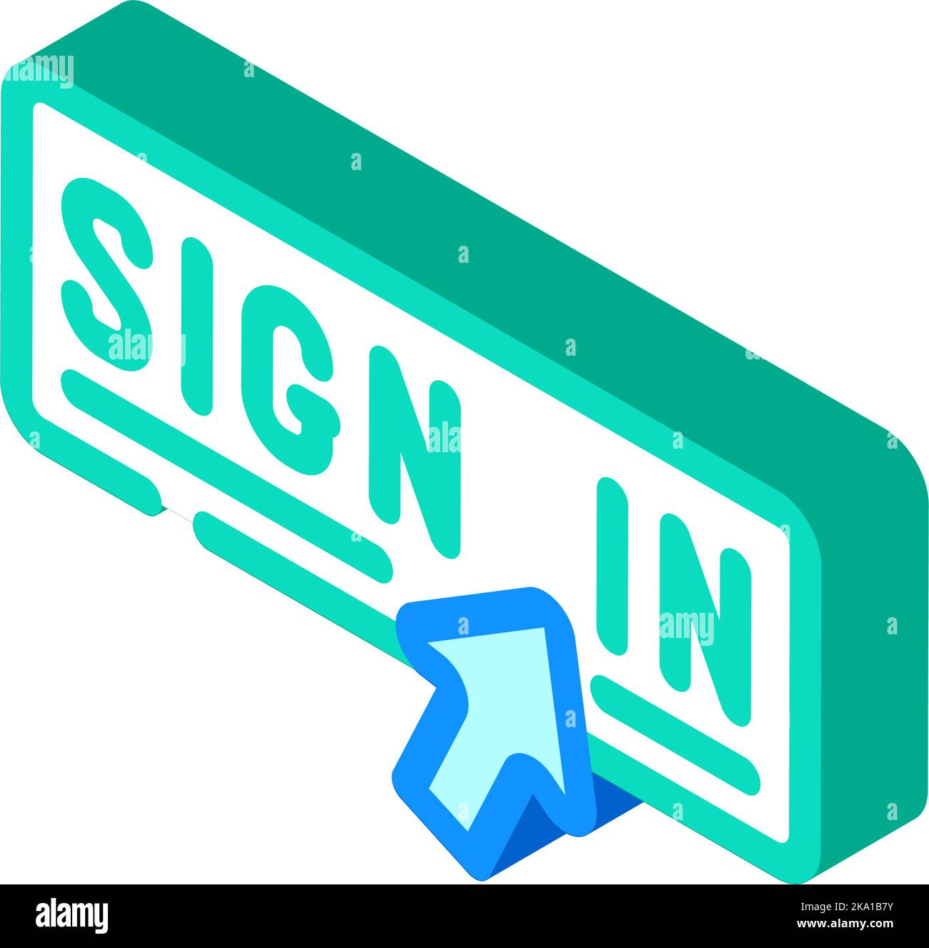 sign in registration isometric icon vector illustration Stock Vector ...