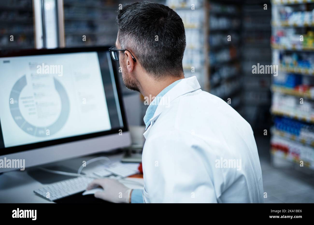 Getting hands on in the discovery of new medicines. a mature man using ...