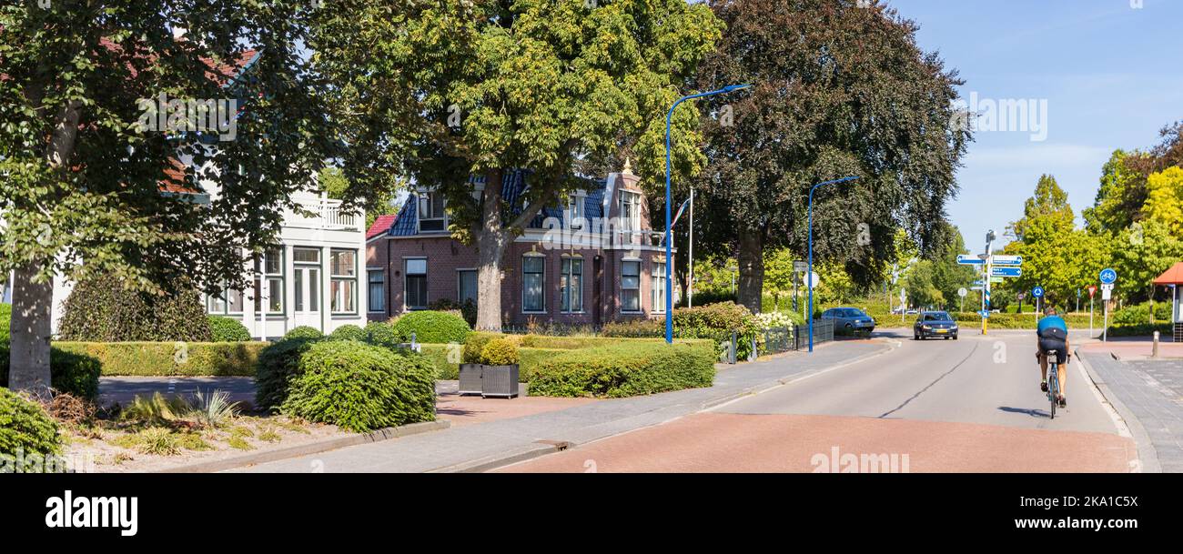 Marum, The Netherlands - September 2, 2022: Old mansions in the center ...
