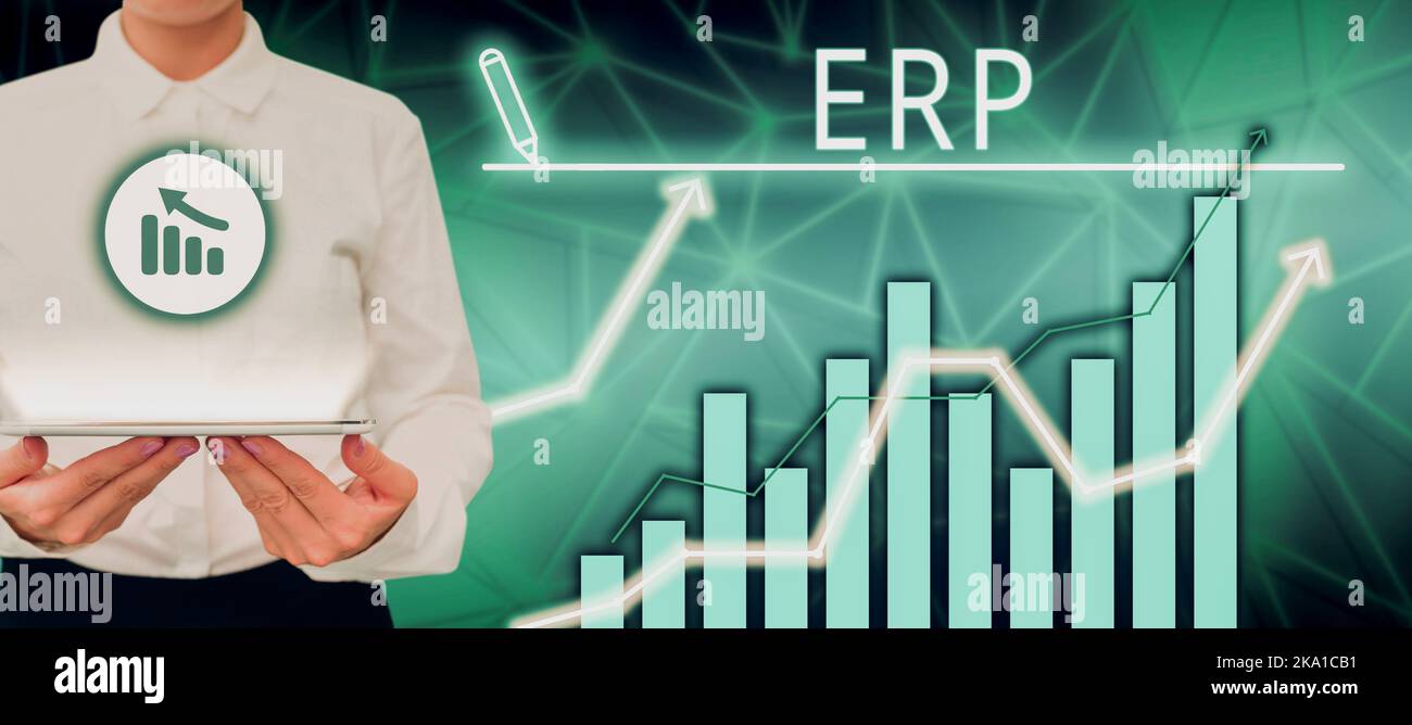 Conceptual caption Erp. Business approach enterprise resource planning ... Conceptual caption Erp. Business approach enterprise resource planning ...