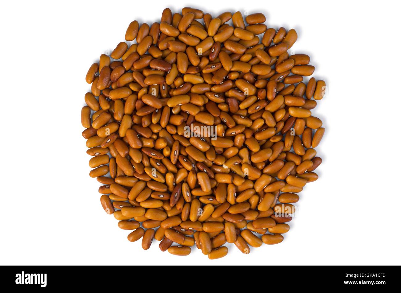 Brown beans on a white background. Lots of beans Stock Photo - Alamy