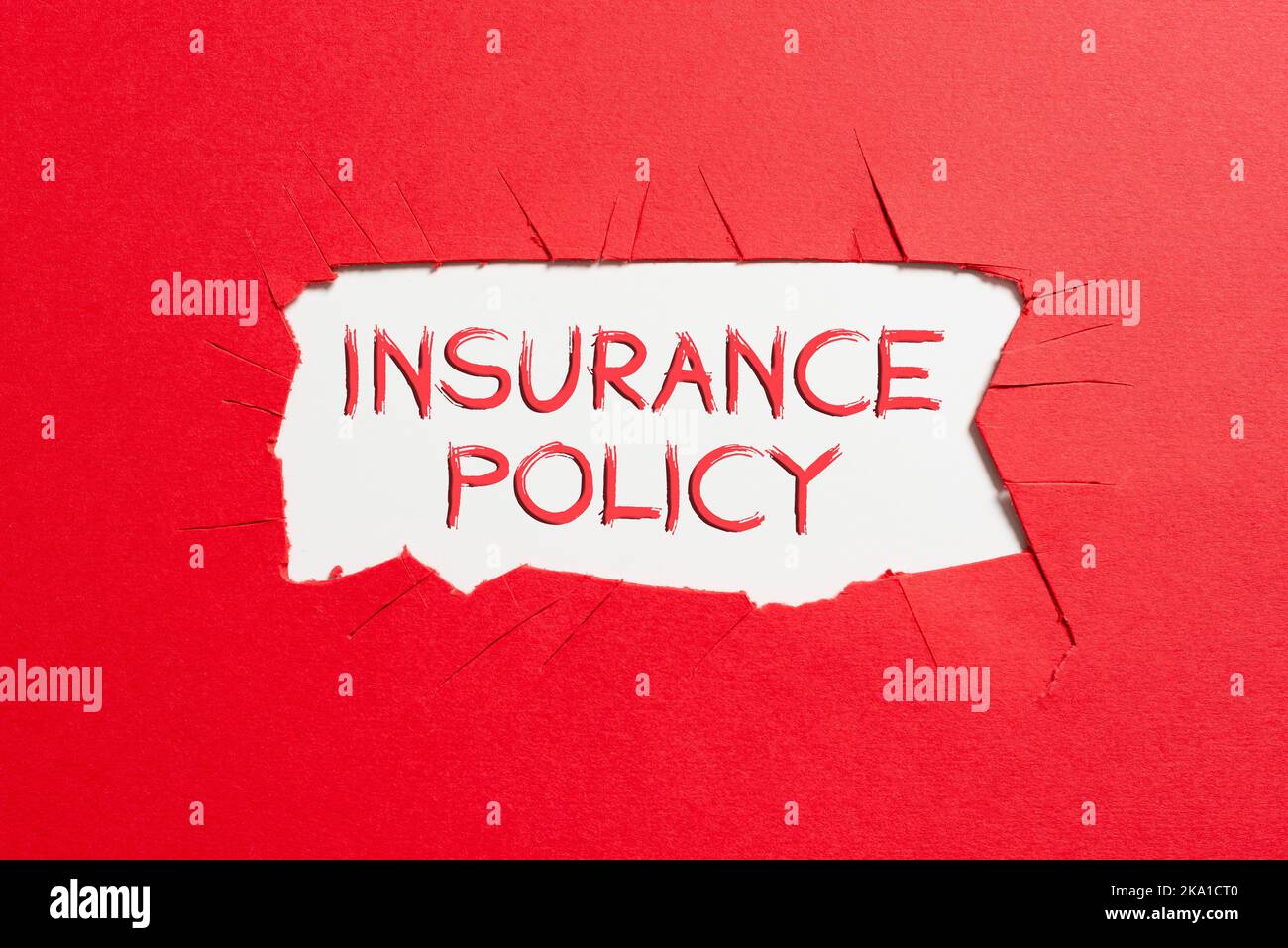Hand writing sign Insurance Policy. Word Written on cost of debt that ...