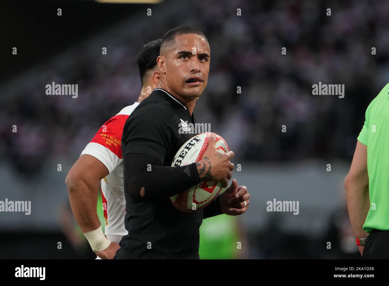 New Zealand's Aaron Smith during the rugby test match between Japan and ...