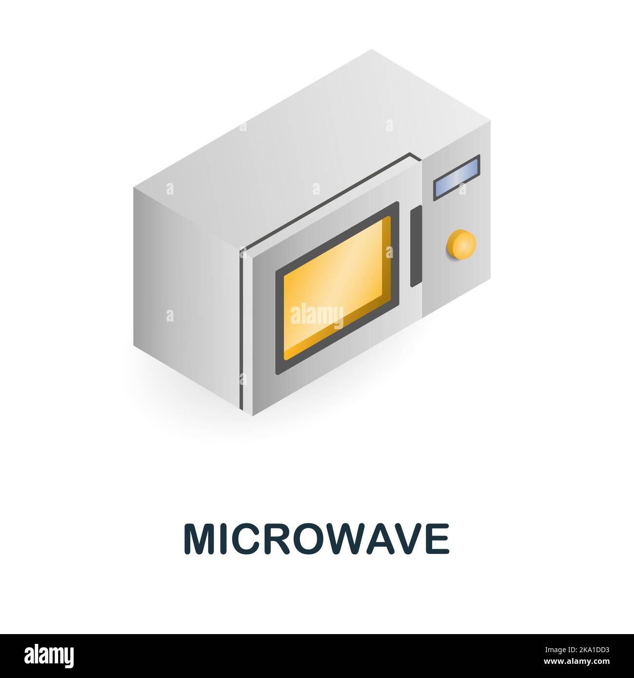 Microwave icon. 3d illustration from kitchen supplies collection ...