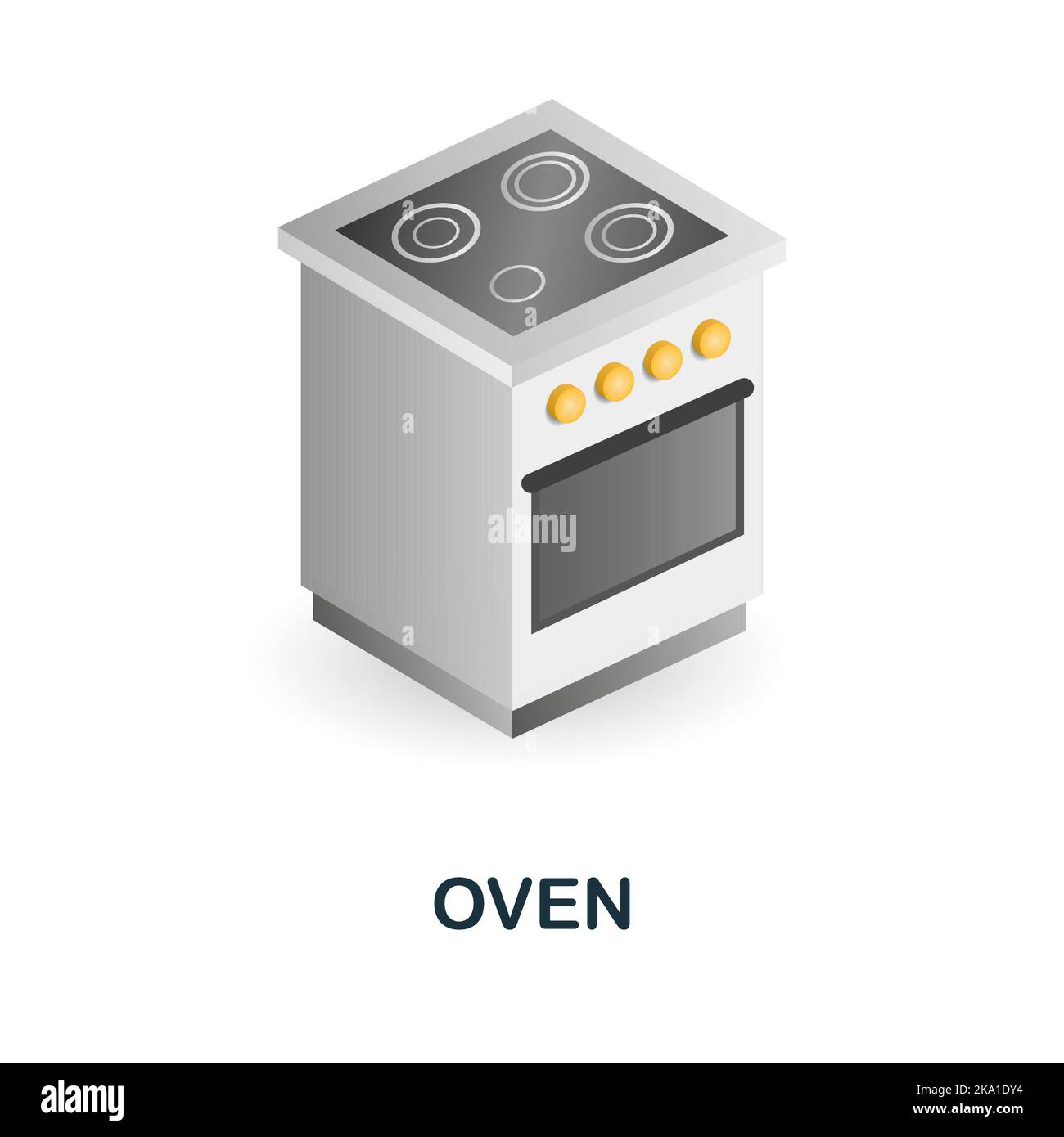 Oven icon. 3d illustration from kitchen supplies collection. Creative ...