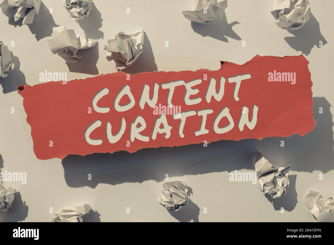 Conceptual caption Content Curation. Business overview establish a ...