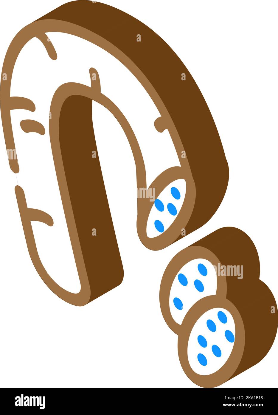 blood sausage meat isometric icon vector illustration Stock Vector ...