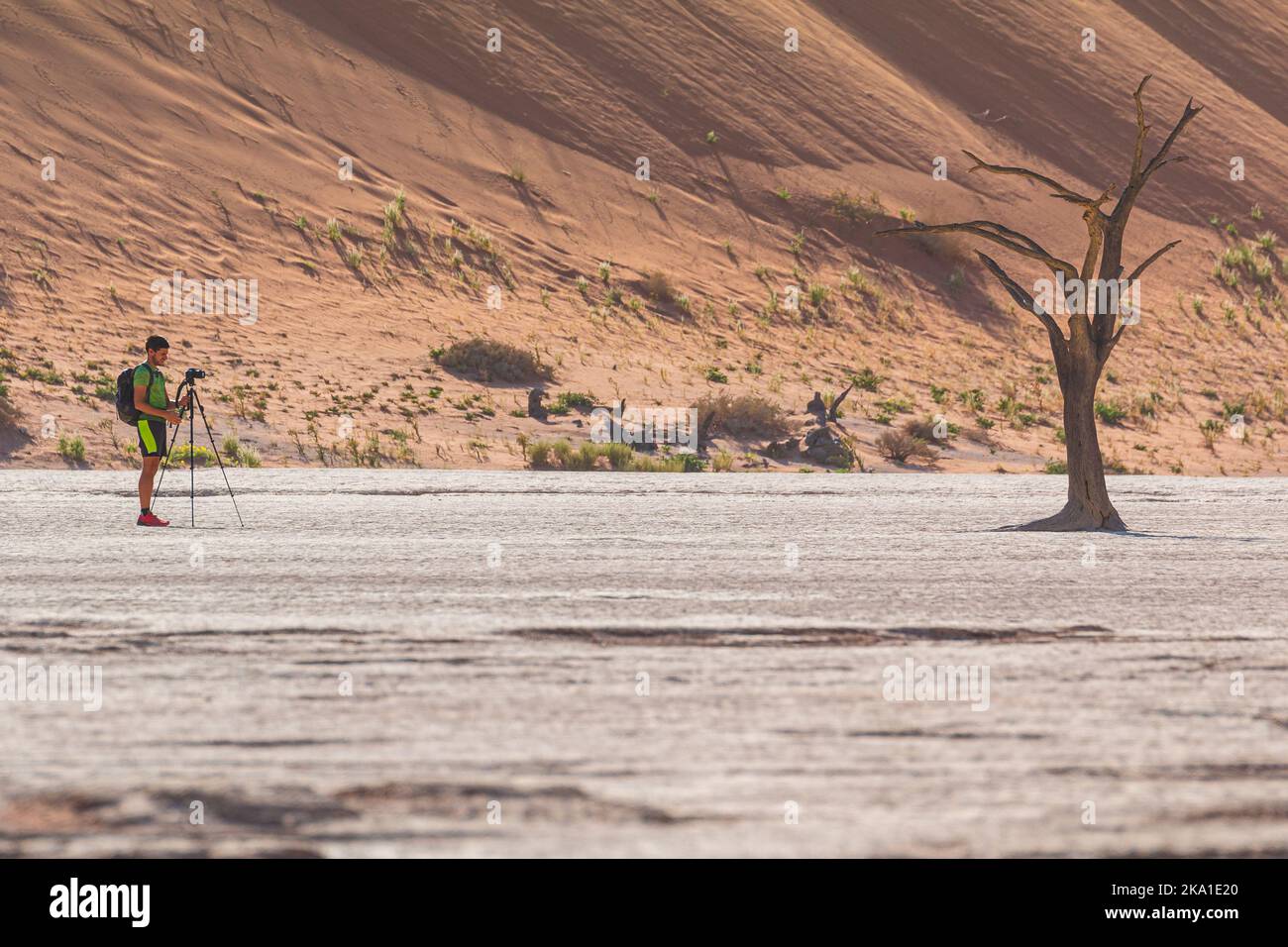 Deadvlei, Namibia - 30 September 2018 : Tourists in Deadvlei, white ...
