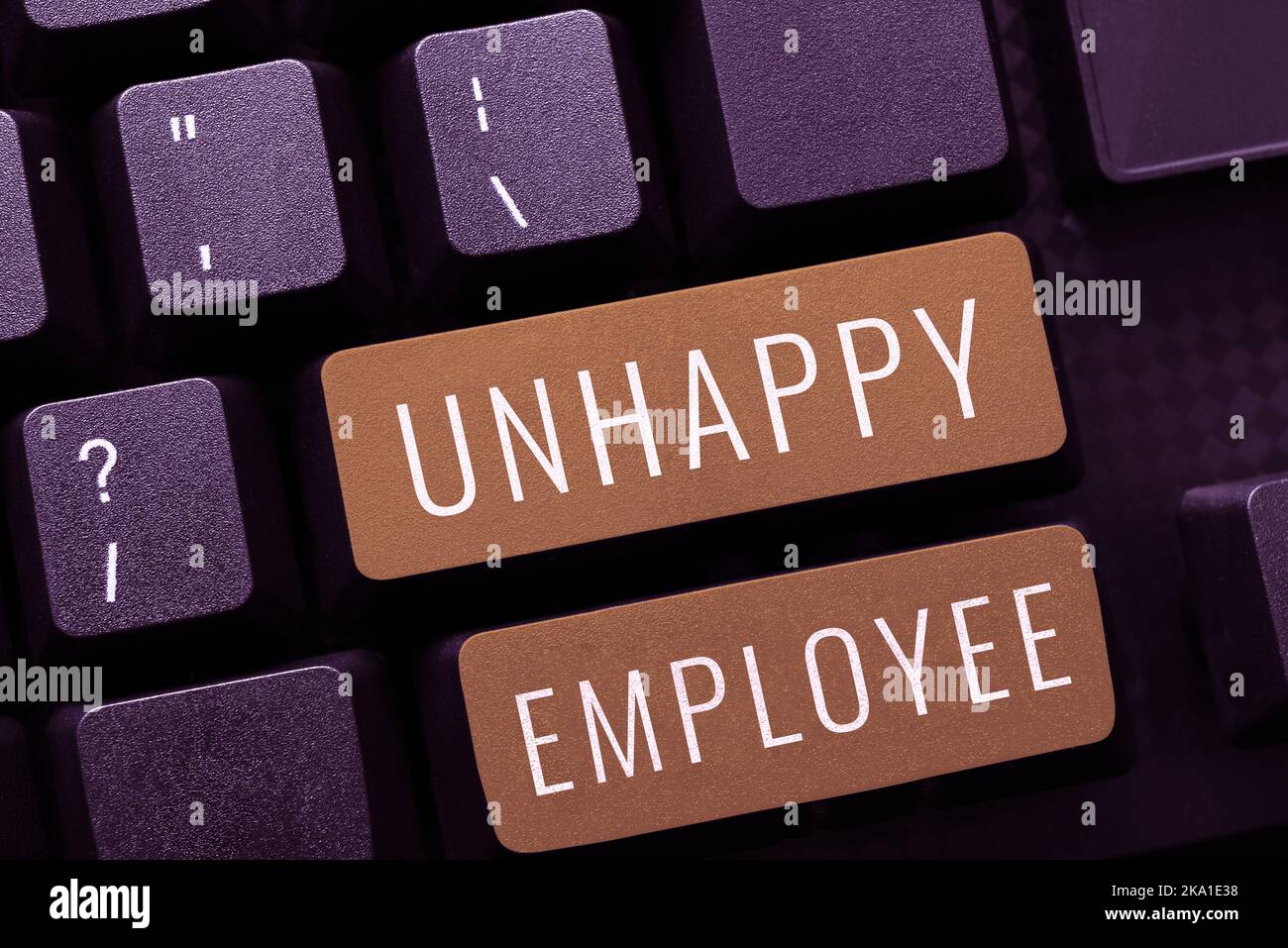 Text showing inspiration Unhappy Employee. Word Written on the conduit ...