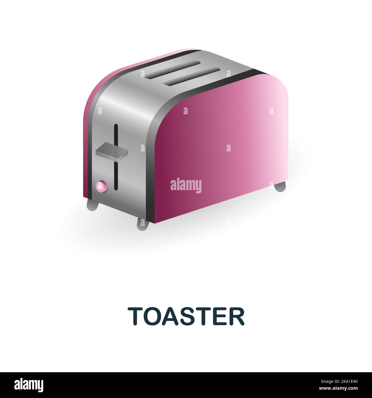 Toaster icon. 3d illustration from kitchen supplies collection ...