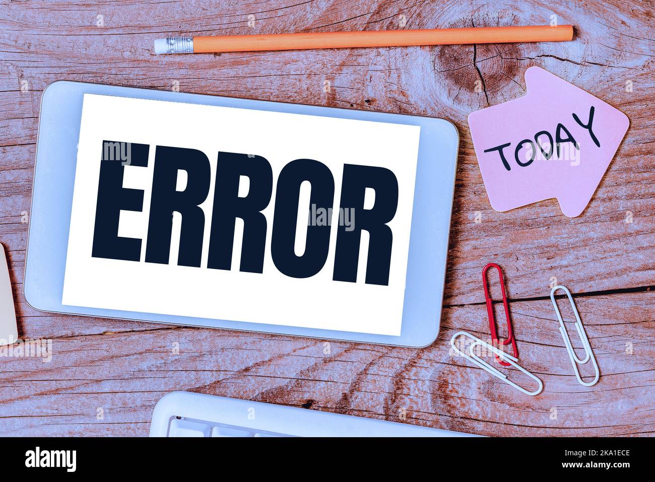 Handwriting text Error. Word for making a judgment on the sum number of ...