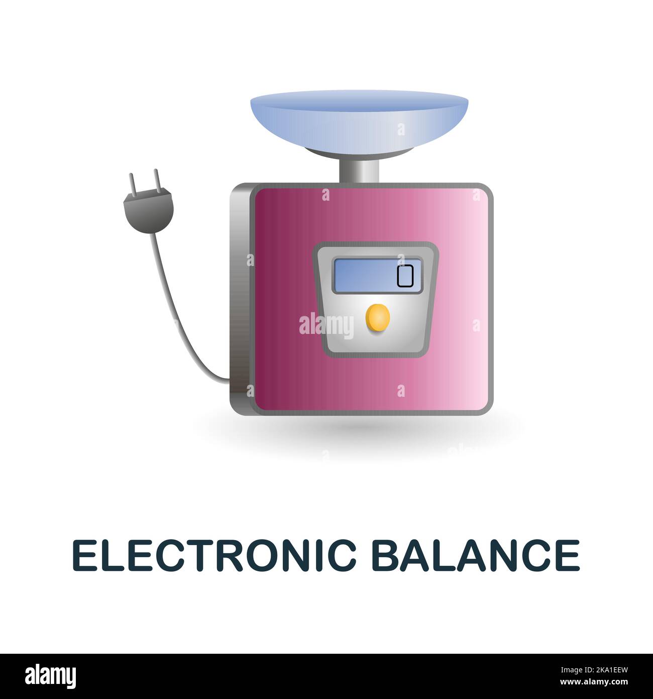 Electronic Balance icon. 3d illustration from kitchen supplies ...