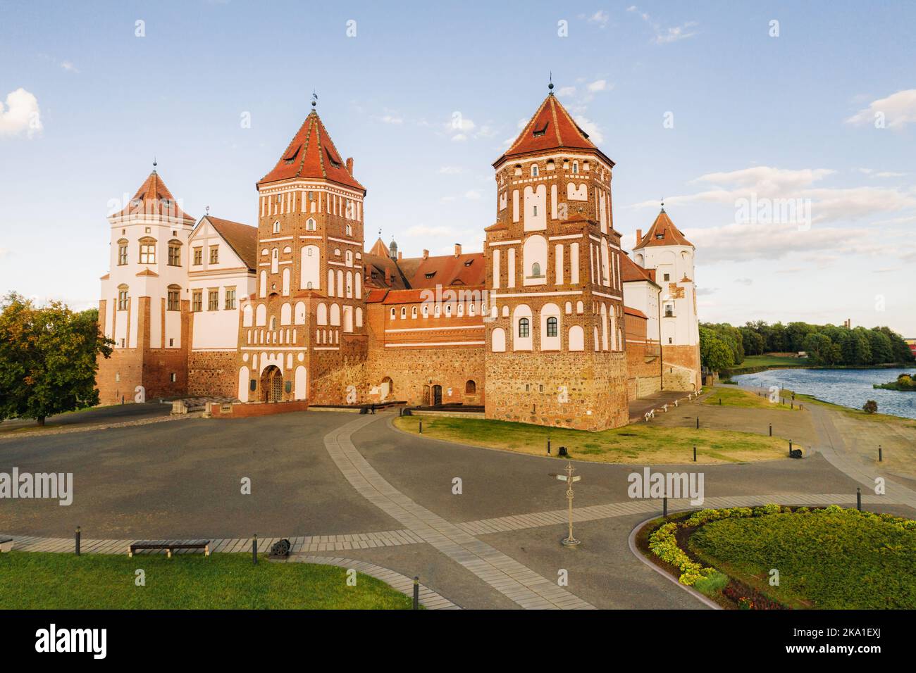 Aerial view mir castle in hi-res stock photography and images - Alamy