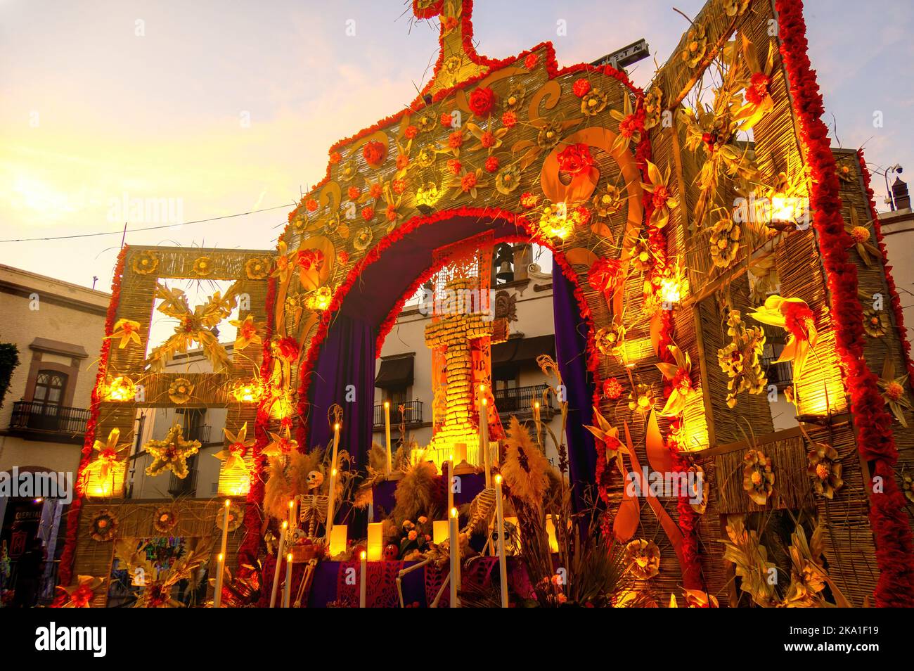 A Colorful altar of the dead in day of the dead in mexico Stock Photo ...