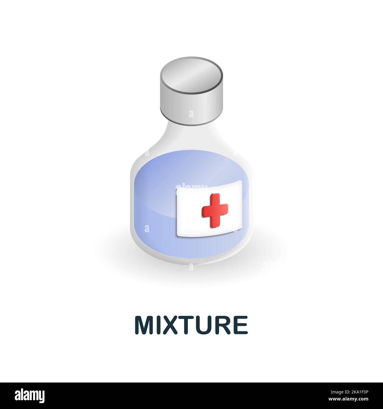 Mixture icon. 3d illustration from medicine collection. Creative ...