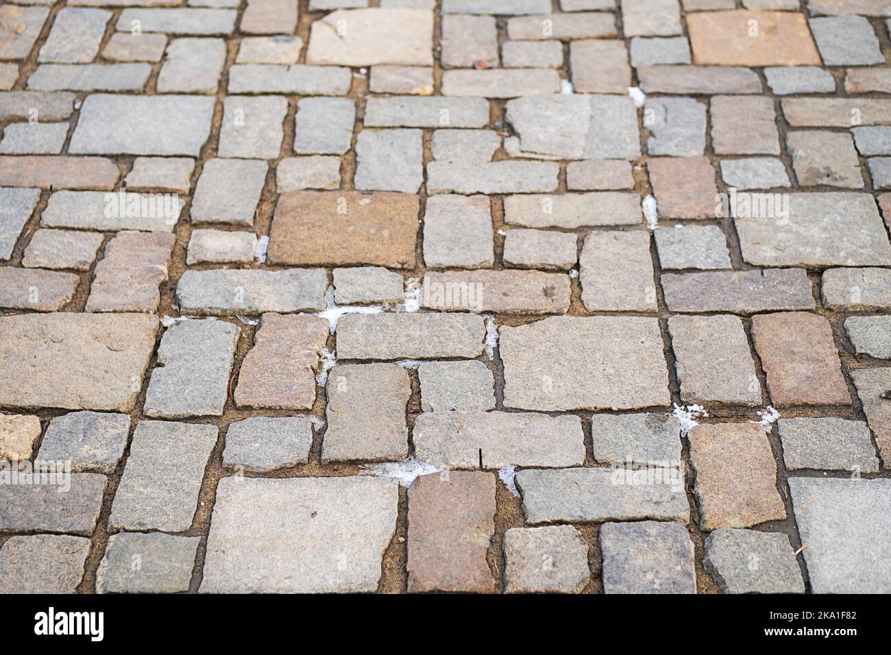 Road paving slabs pattern. Way paved with stones Stock Photo - Alamy