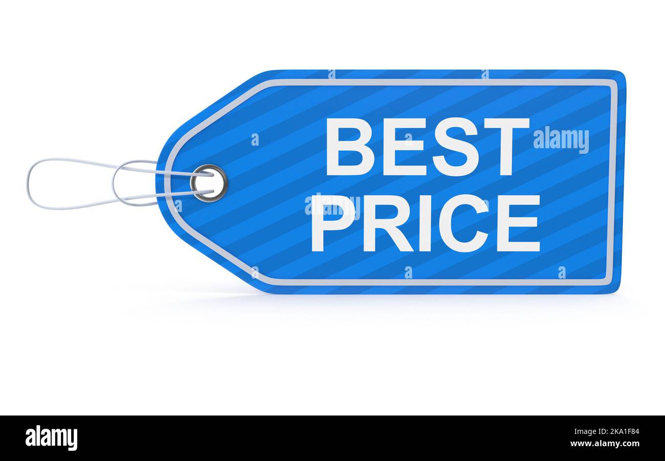 Blue Best Price Tag , This is a 3d rendered computer generated image ...