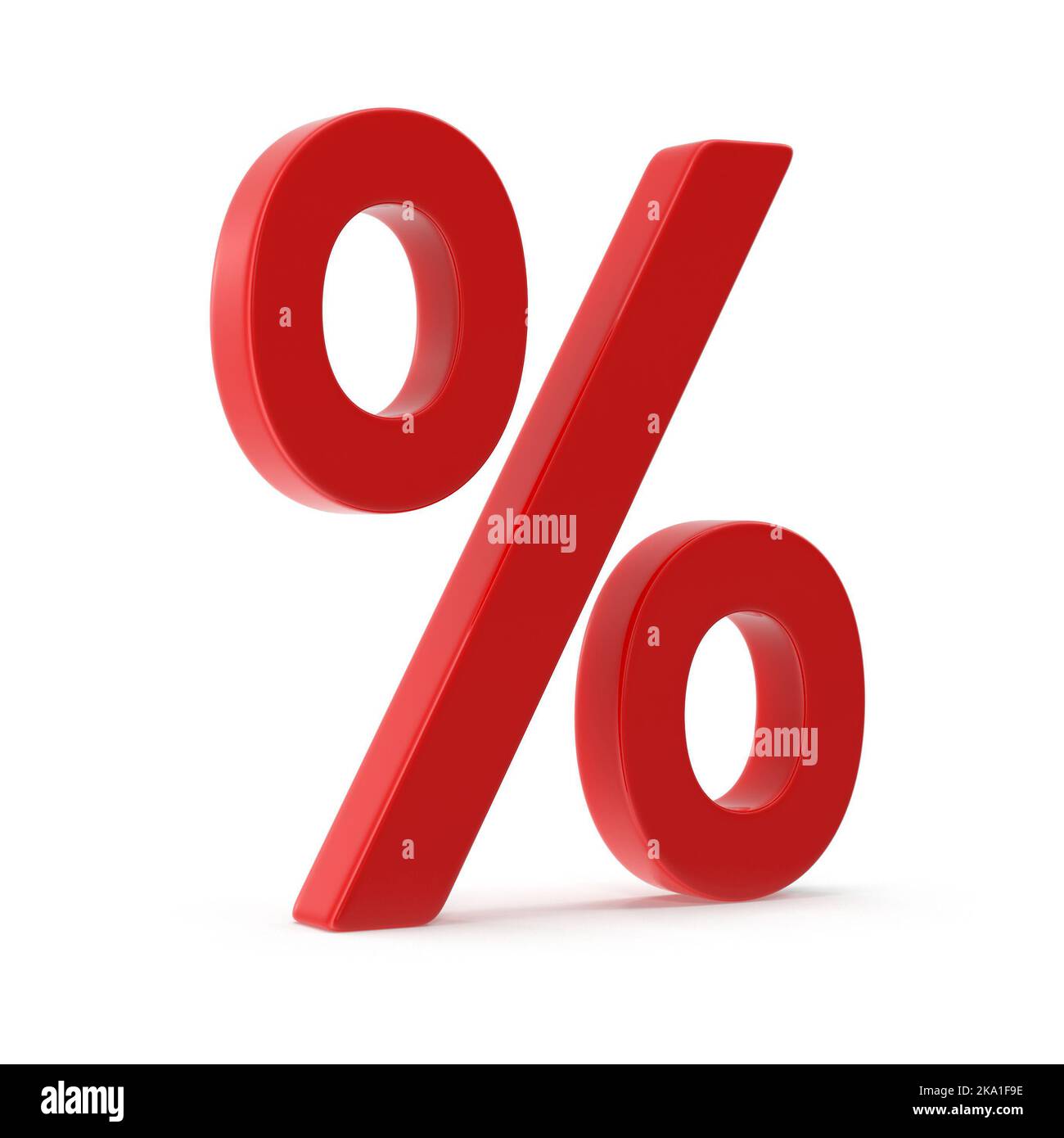 Red Percentage Symbol , This is a 3d rendered computer generated image ...