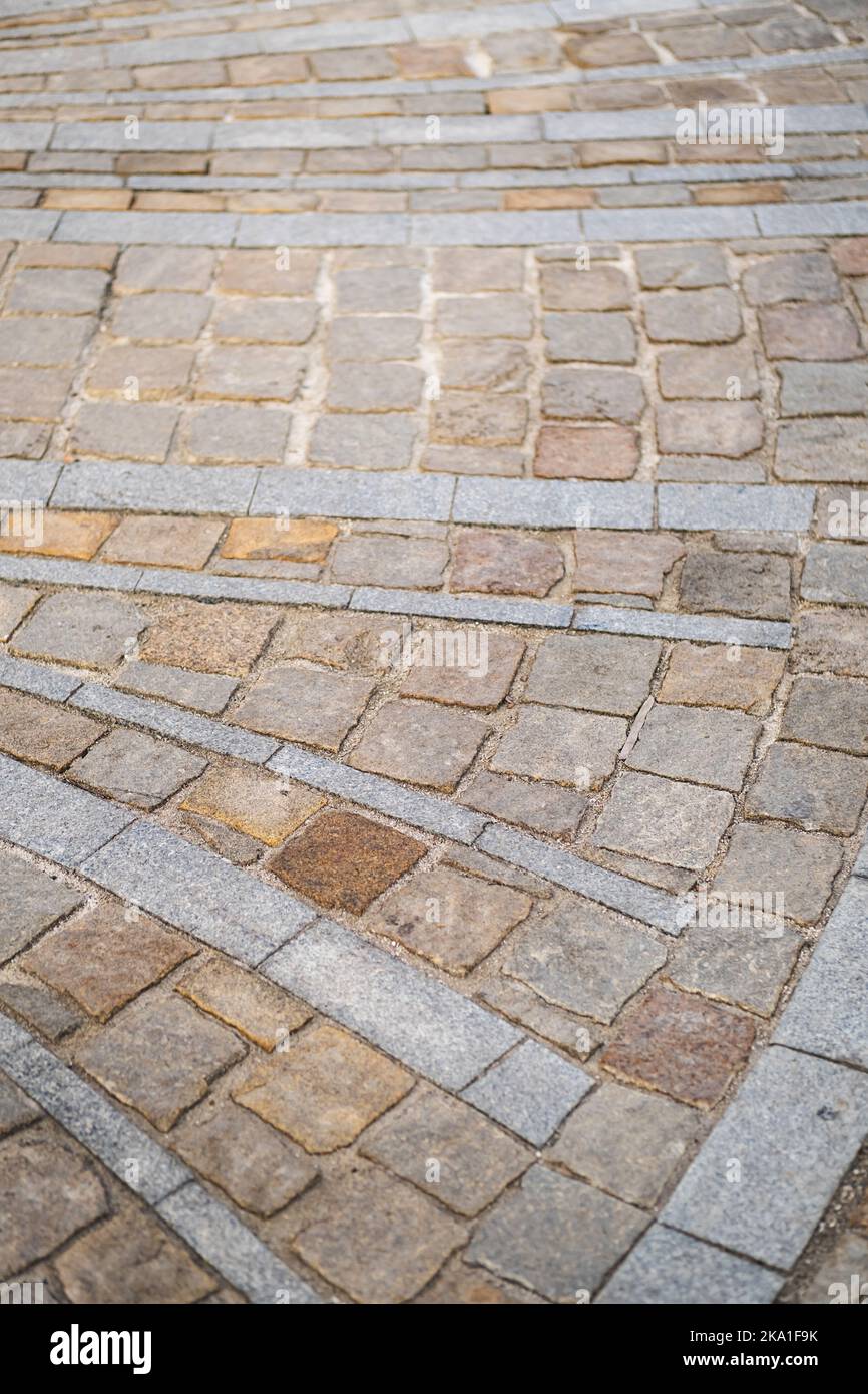 Road paving slabs pattern. Way paved with stones Stock Photo - Alamy