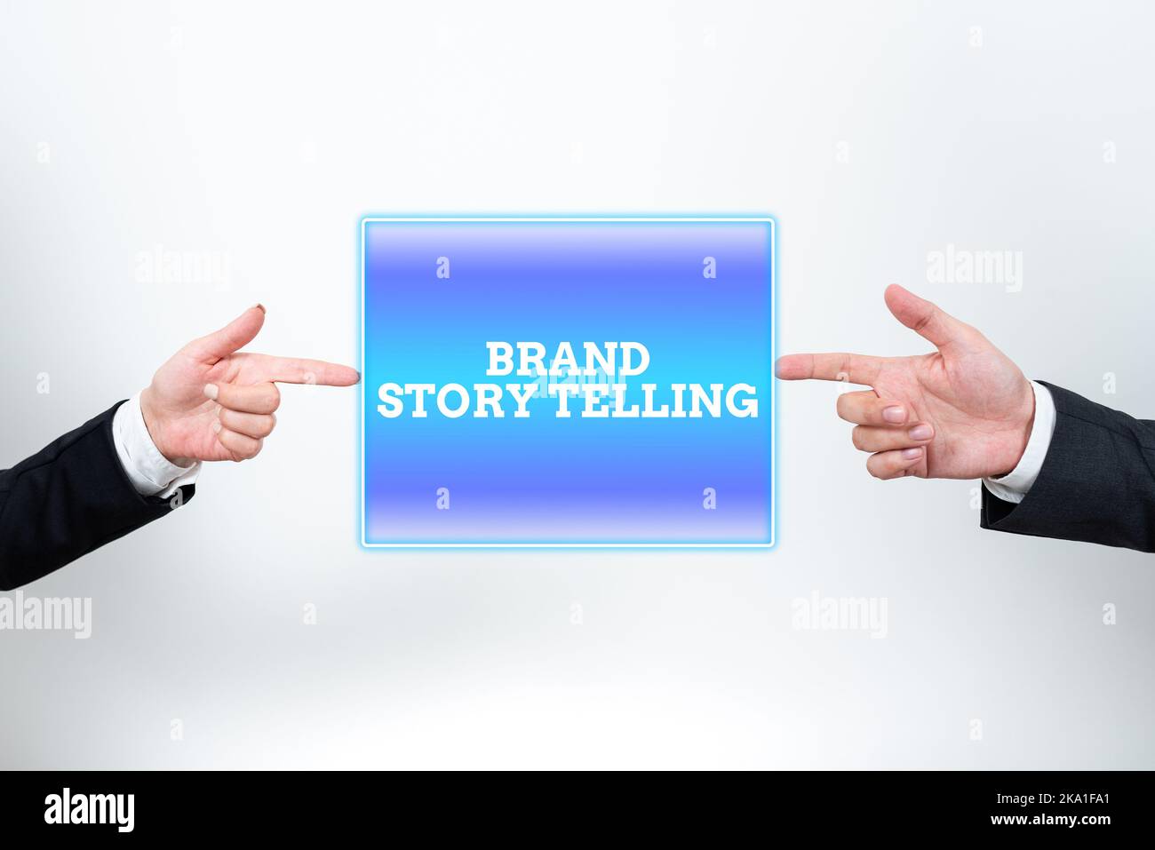 Text caption presenting Brand Story Telling. Business overview Blends ...