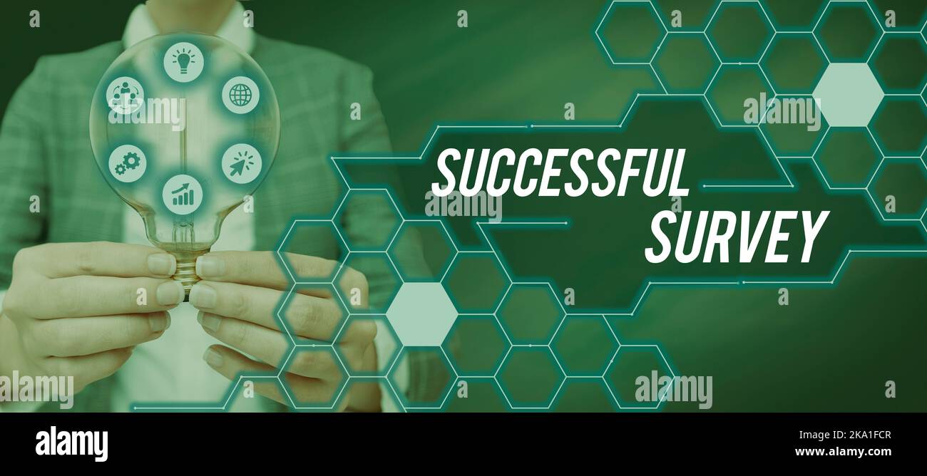 Conceptual caption Successful Survey. Concept meaning a chronicle ...