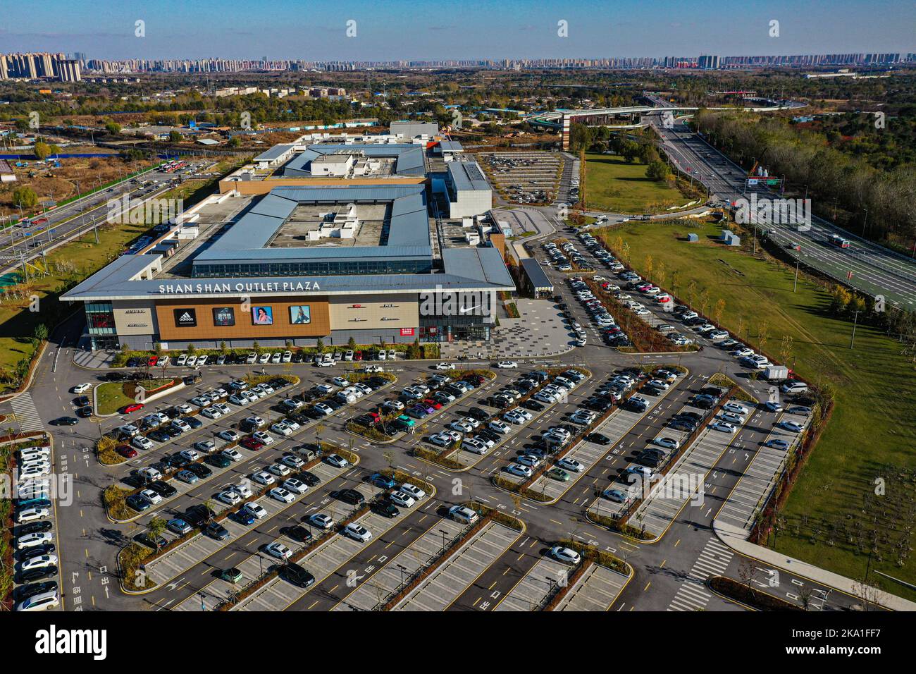 Aerial photos show magnificent views of Shan Shan Outlet Plaza,Shenyang ...