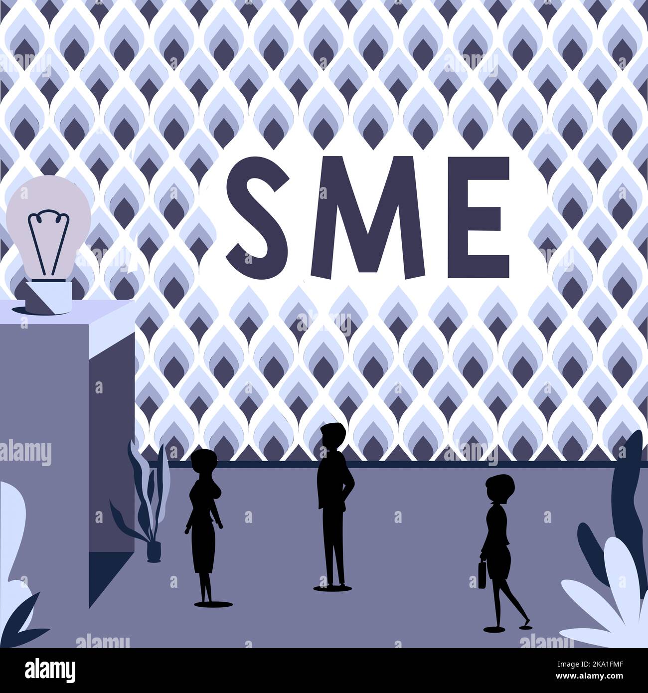 Conceptual display Sme. Word for small to midsize enterprise maintain ...