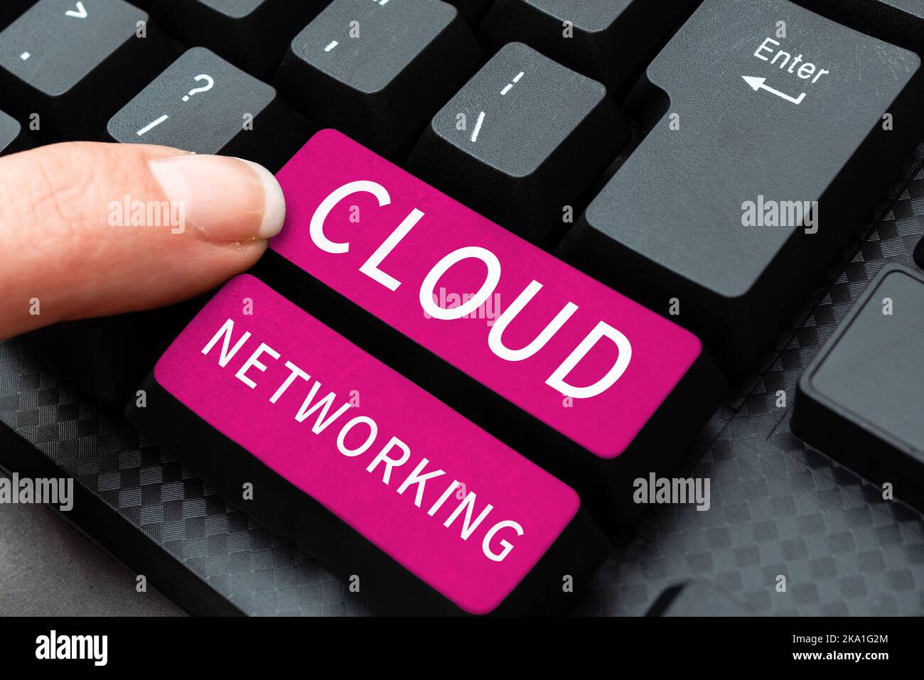 Conceptual caption Cloud Networking. Concept meaning application of ...