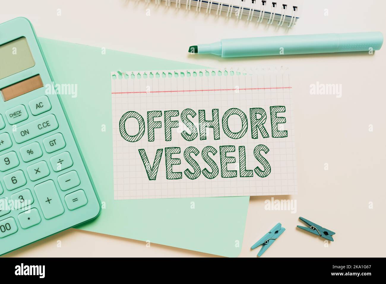 Sign displaying Offshore Vessels. Business showcase kind of learning ...